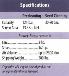 Mini Seed Cleaner | Compact Grain Cleaning Equipment | Bench Industries